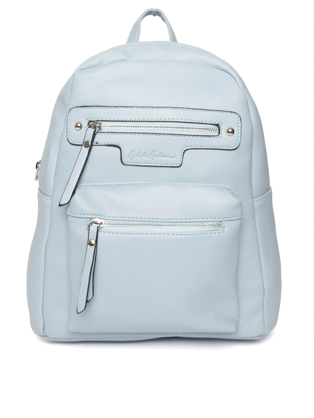 Buy Mast & Harbour Women Blue Solid Backpack - Backpacks for Women ...