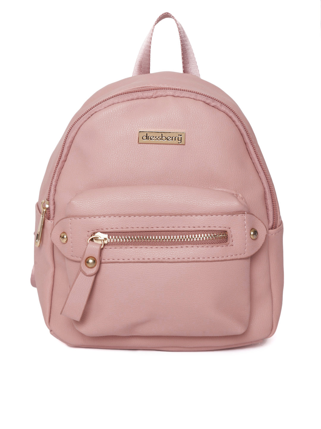 Buy DressBerry Women Dusty Pink Solid Backpack - Backpacks for Women ...