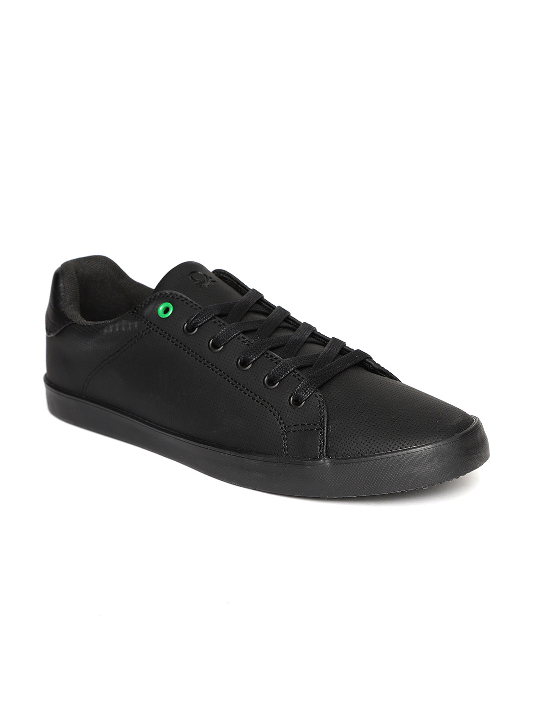 Buy United Colors Of Benetton Men Black Textured Sneakers - Casual ...