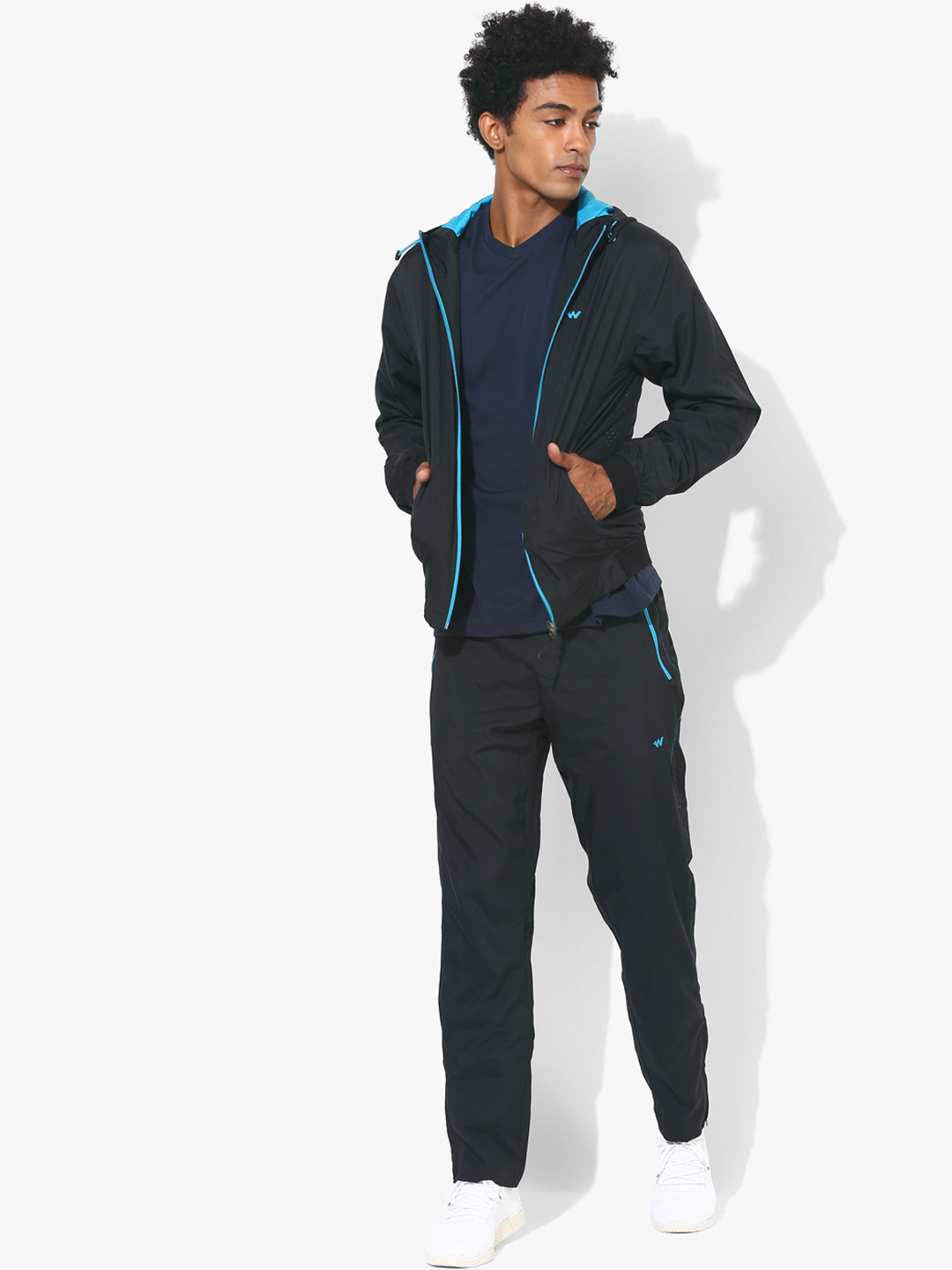 Buy Wildcraft Men Black Solid Pro Tracksuit - Tracksuits for Men ...