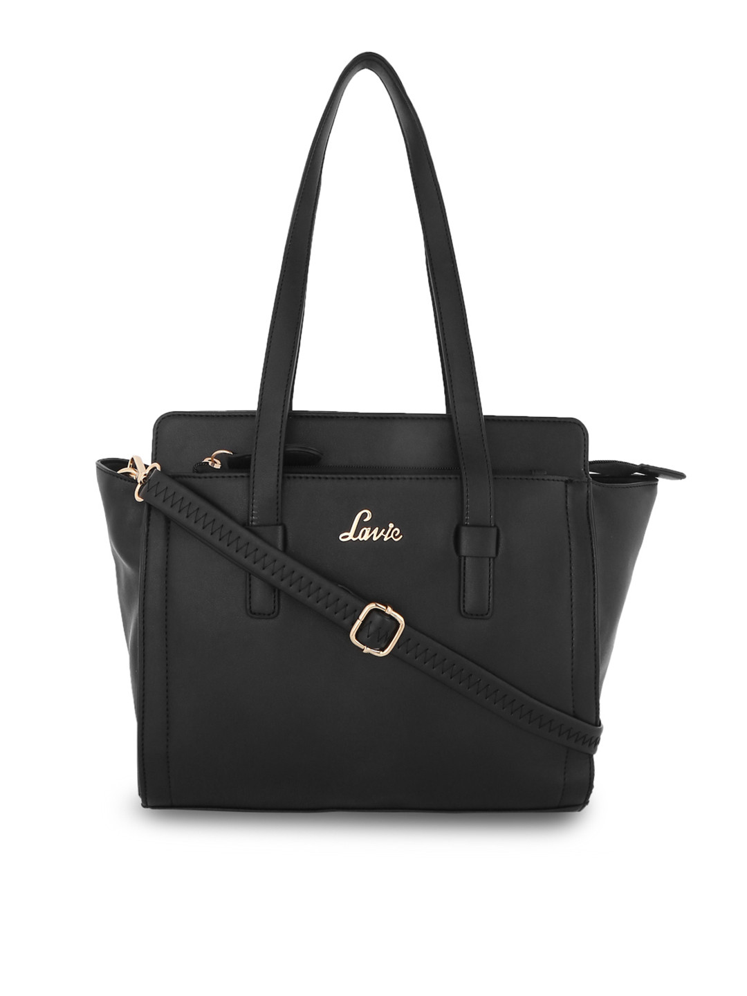 Buy Lavie Black Solid Shoulder Bag - Handbags for Women 7130724 | Myntra