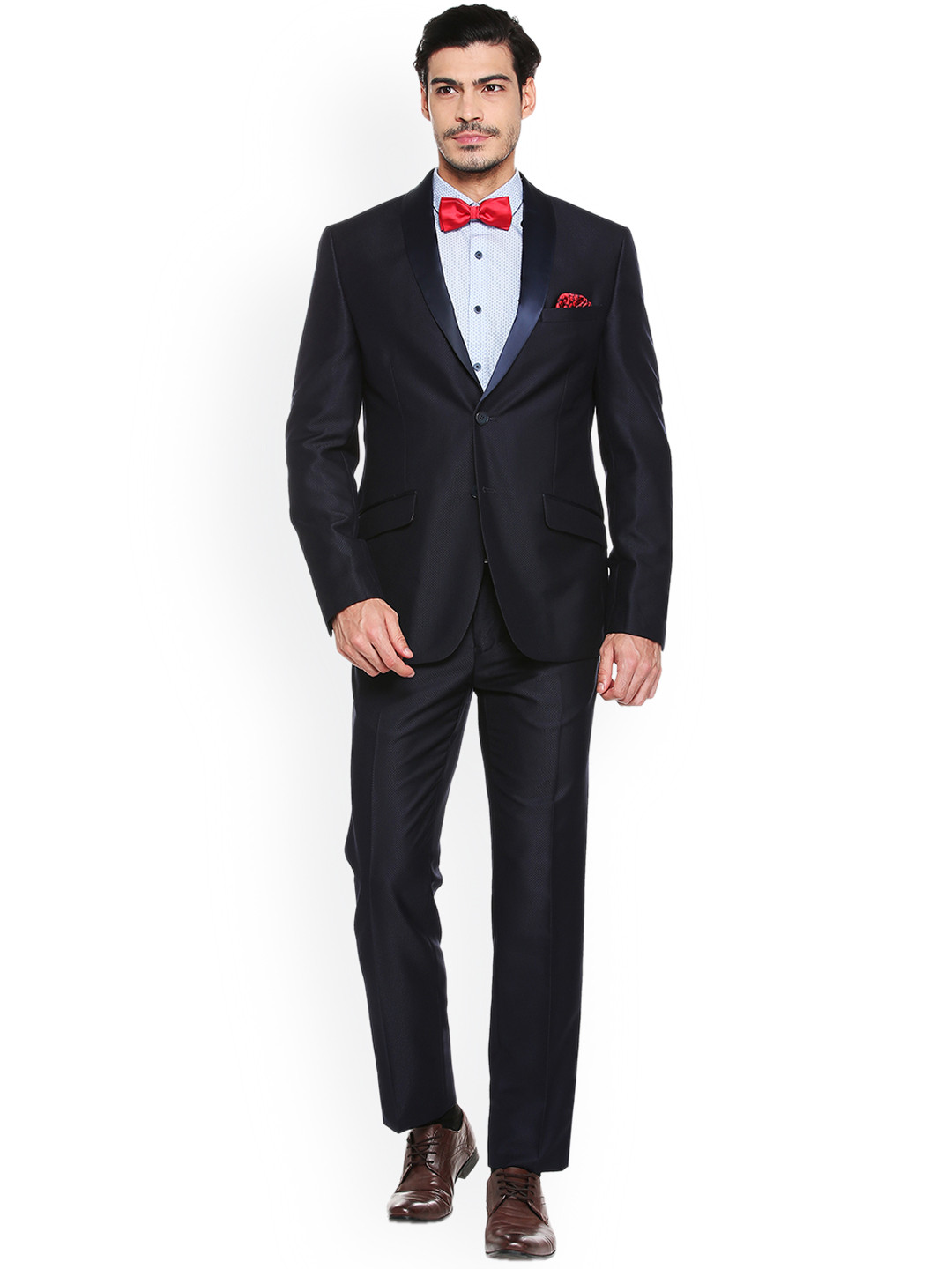 Buy Van Heusen Men Navy Blue Tuxedo Slim Fit Suit - Suits for Men ...
