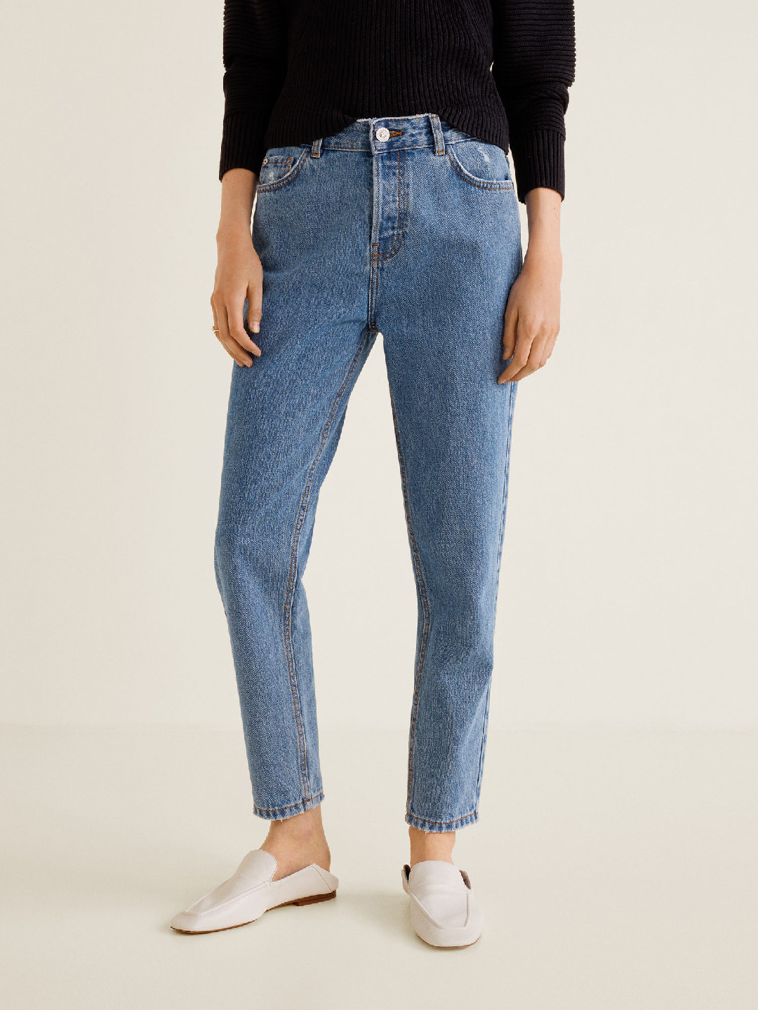 Buy MANGO Women Blue Regular Fit Mid Rise Clean Look Jeans - Jeans for ...