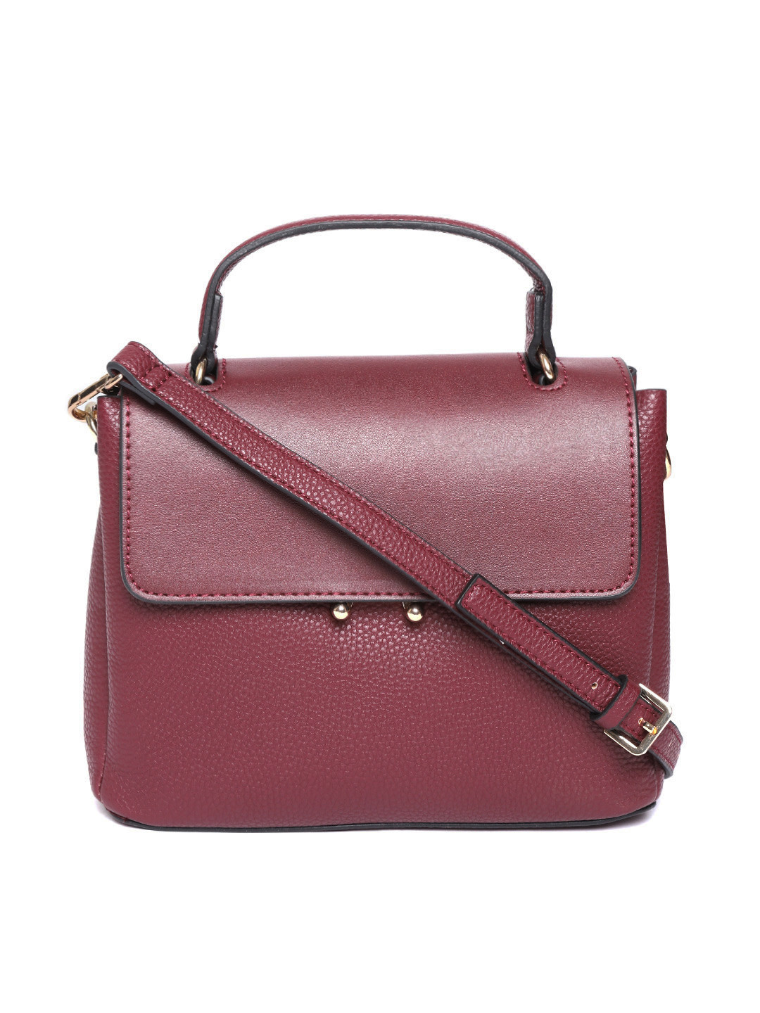 Buy MANGO Maroon Solid Satchel - Handbags for Women 7161713 | Myntra