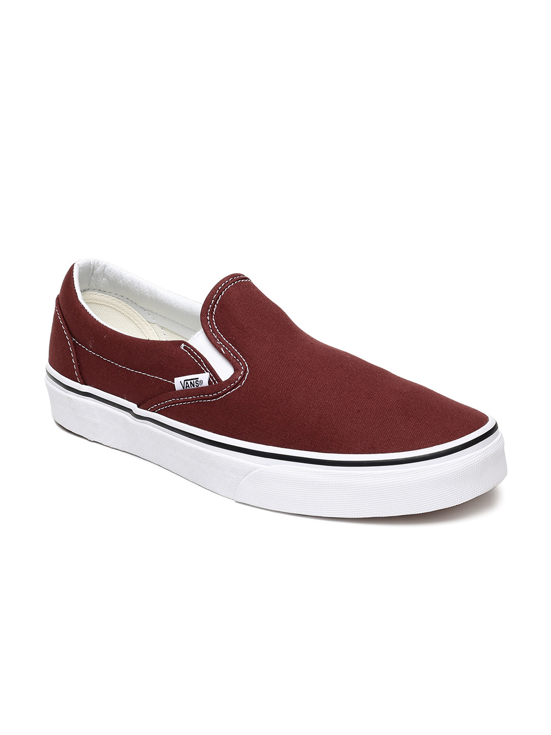 Buy Vans Unisex Maroon Slip On Sneakers - Casual Shoes for Unisex ...