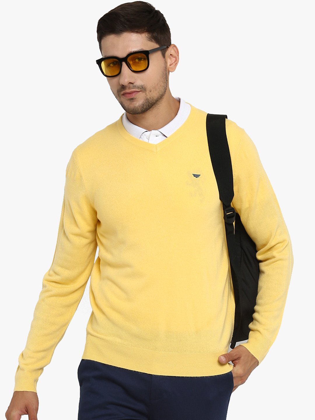 Buy Red Tape Men Yellow Solid Pullover - Sweaters for Men 7177026 | Myntra