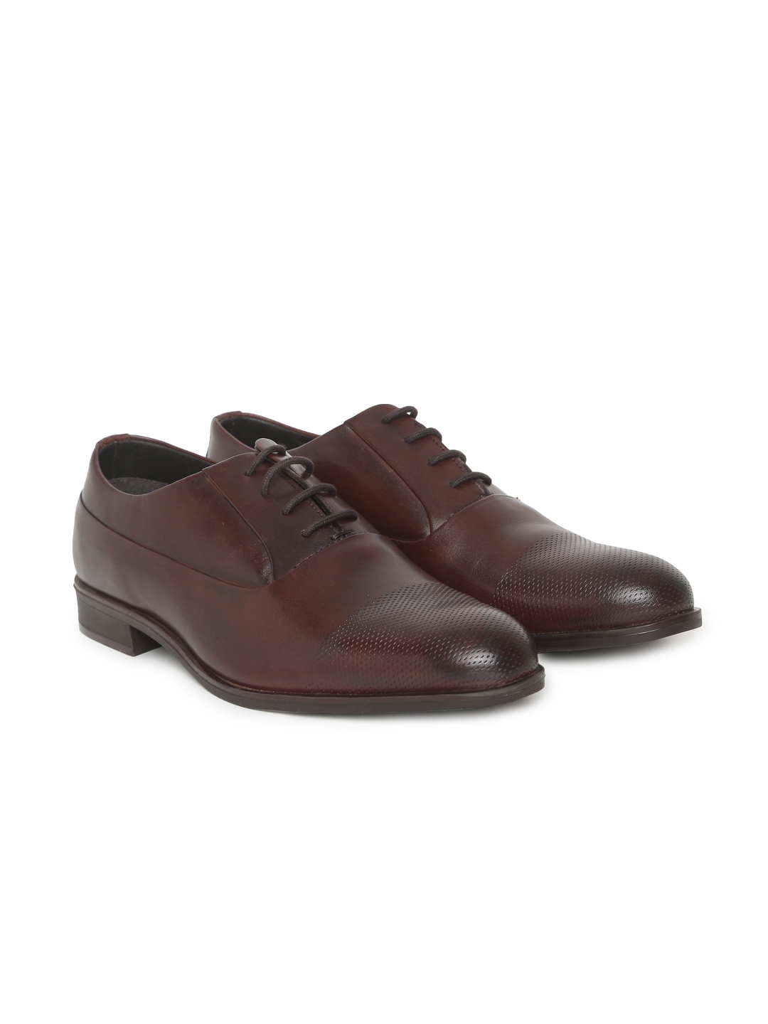 Buy Jack & Jones Men Brown JFW BOSSI Leather Formal Oxfords - Formal ...
