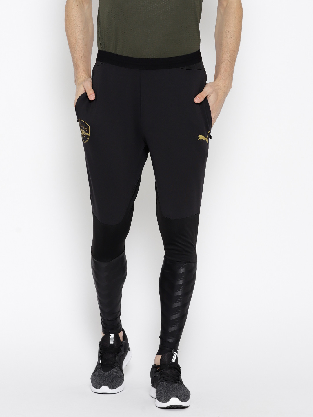 Buy Puma Men Black Arsenal FC PRO Solid Football Track Pants - Track ...