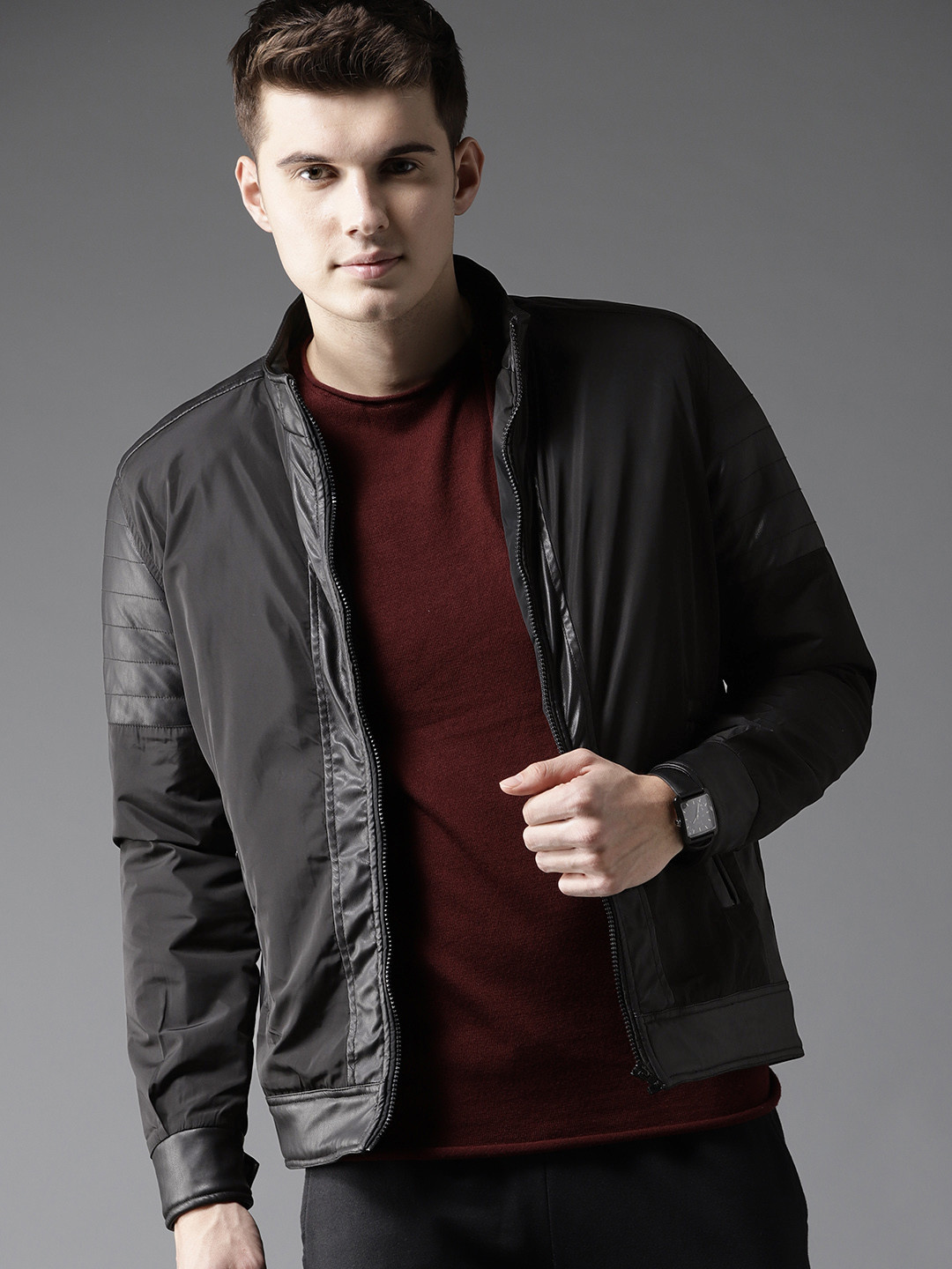 Buy Moda Rapido Men Black Solid Tailored Jacket - Jackets for Men ...