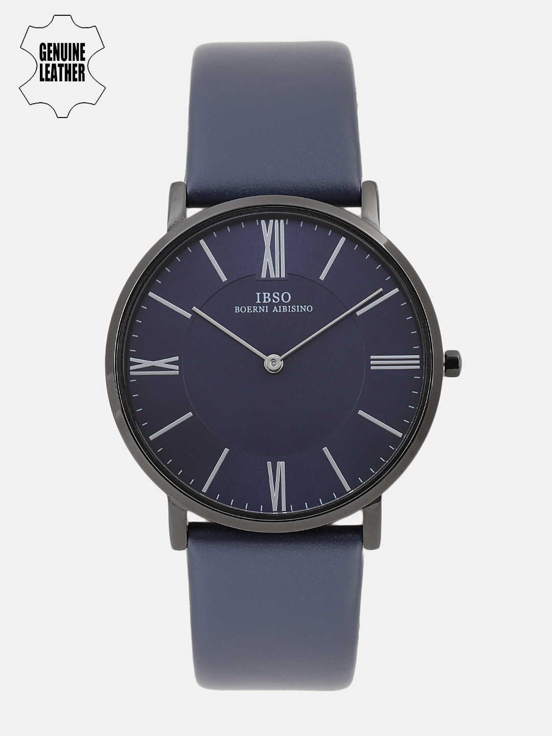 Buy IBSO Men Navy Blue Leather Analogue Watch B2222CGBL - Watches for ...