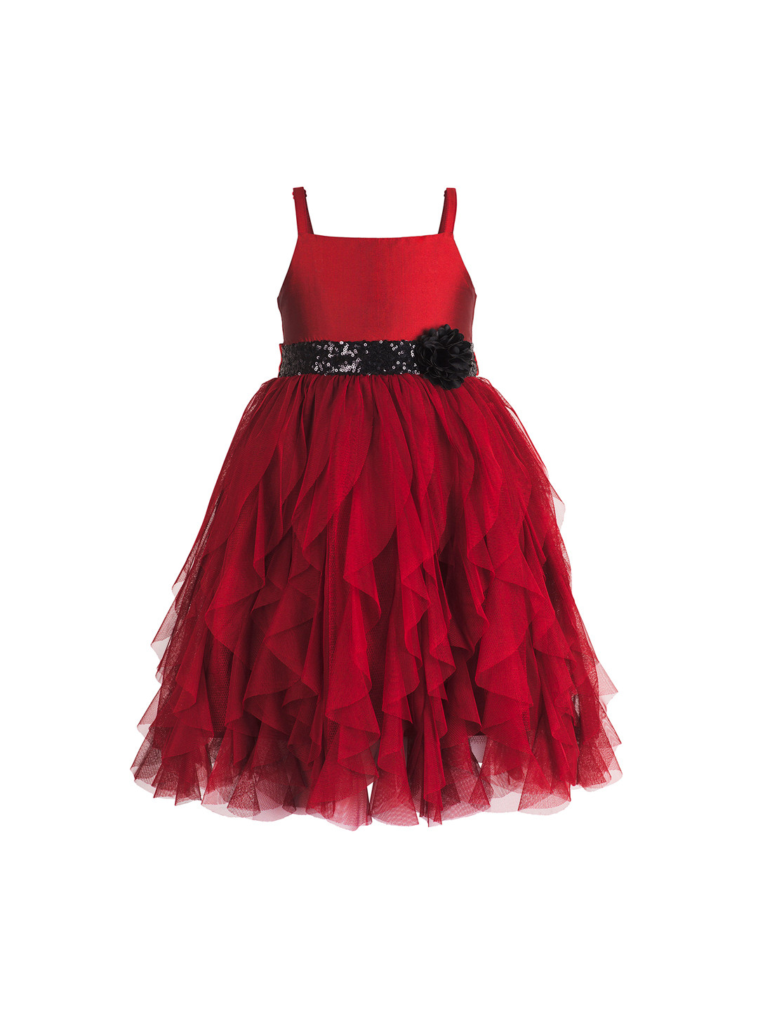 Buy Toy Balloon Kids Girls Maroon Embellished Fit And Flare Dress ...