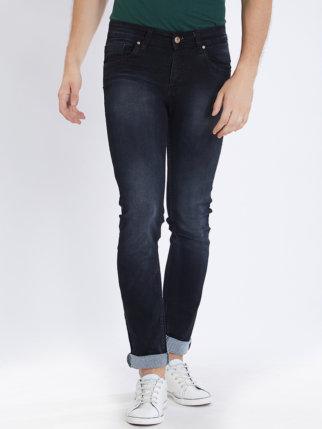 Buy Road Rockers Men Black Slim Fit Low Rise Clean Look Stretchable Jeans Jeans For Men