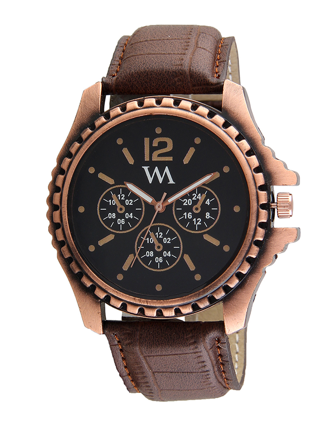 Buy WM Men Brown Analogue Watch AWC 008 Brown - Watches for Men 7255408 ...
