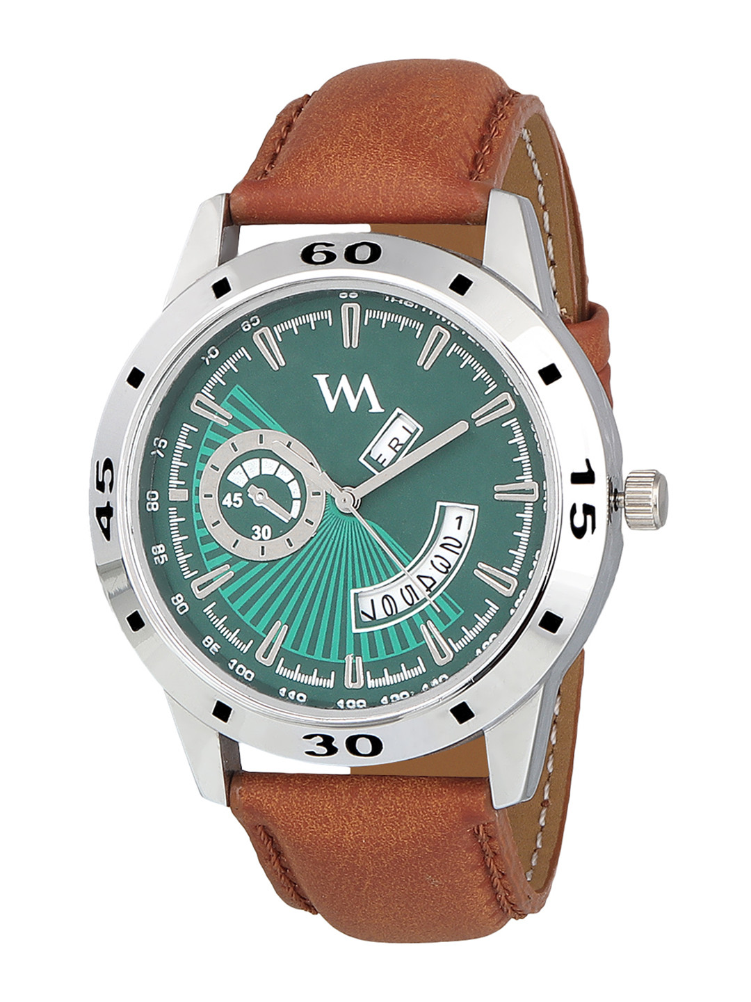 Buy WM Men Green Leather Analogue Watch AWC 024 - Watches for Men ...