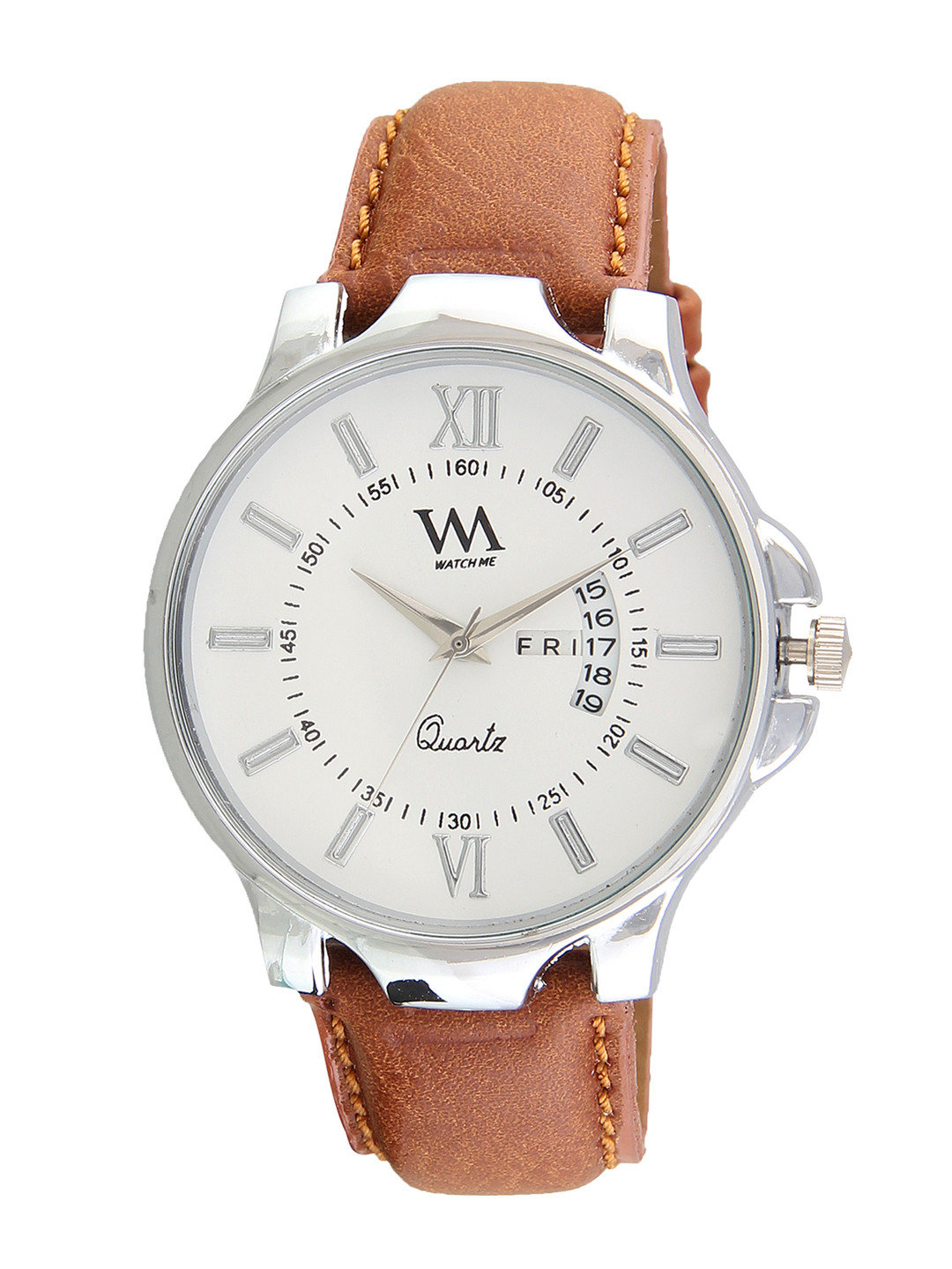 Buy WM Men White & Brown Analogue Watch AWC 018 - Watches for Men ...