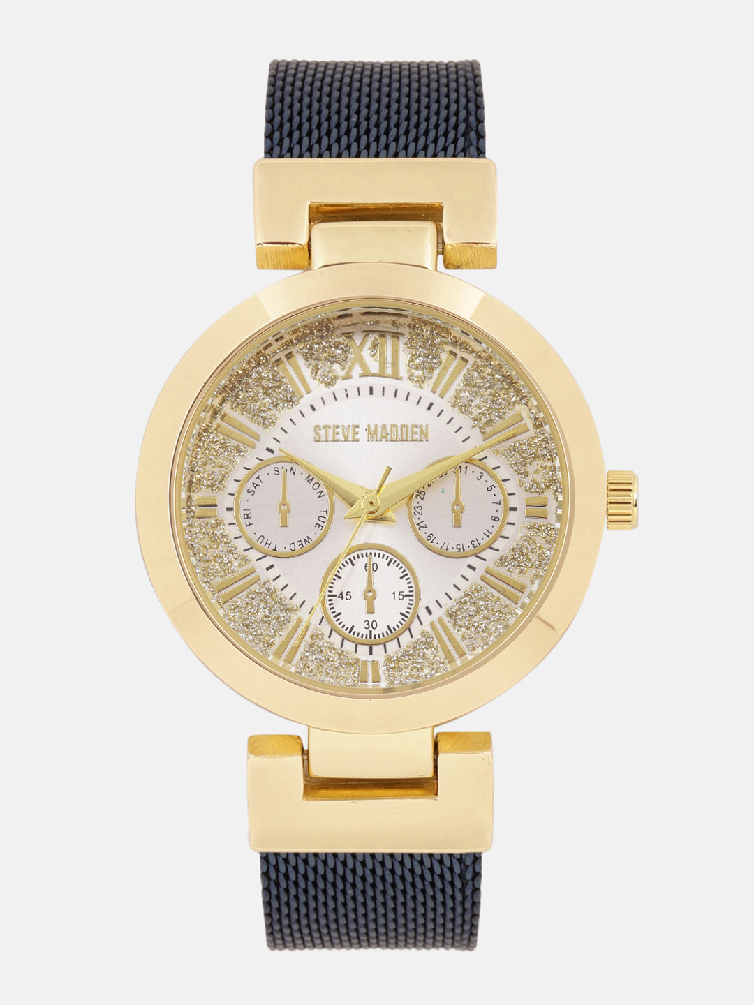 Buy Steve Madden Women Gold Toned Embellished Analogue Watch SMW181G ...