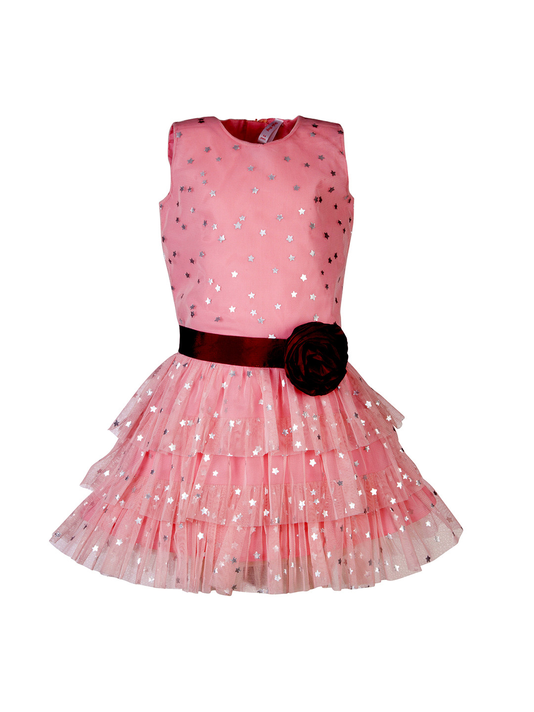 Buy Stylo Bug Girls Pink Printed Fit And Flare Dress - Dresses for ...