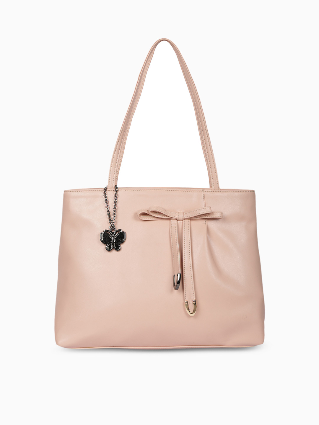 Buy Butterflies Peach Coloured Solid Shoulder Bag - Handbags for Women ...