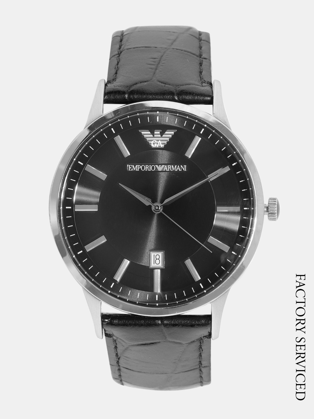 Buy Emporio Armani Men Black Factory Serviced Analogue Watch AR2411 ...