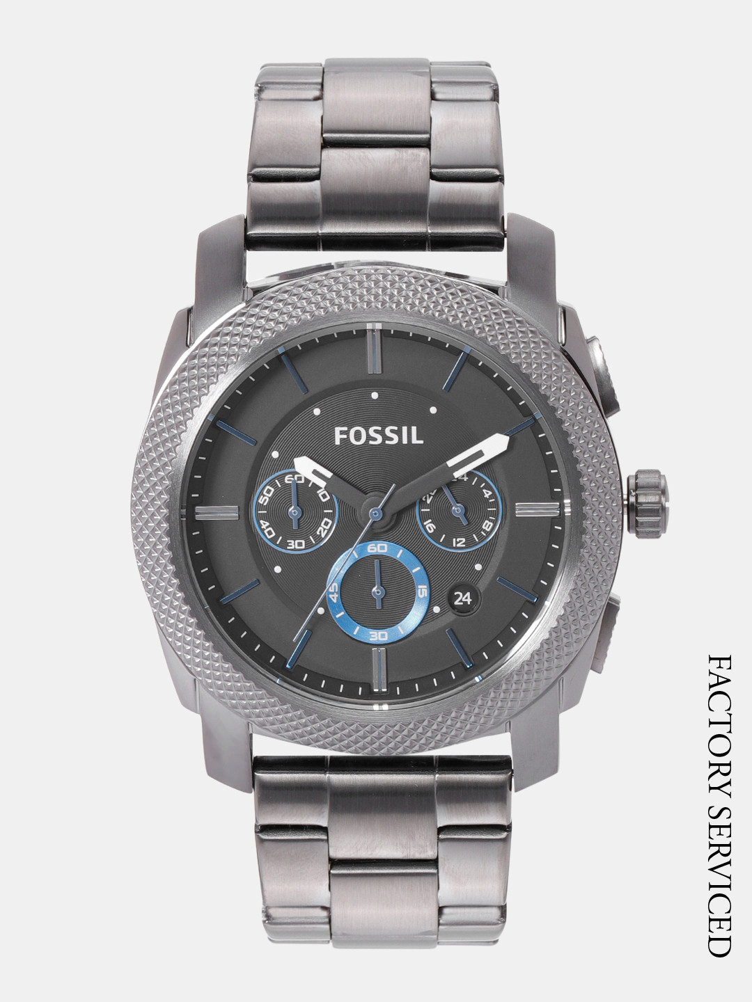 Buy Fossil Men Charcoal Grey Factory Serviced Chronograph Watch FS4931 ...