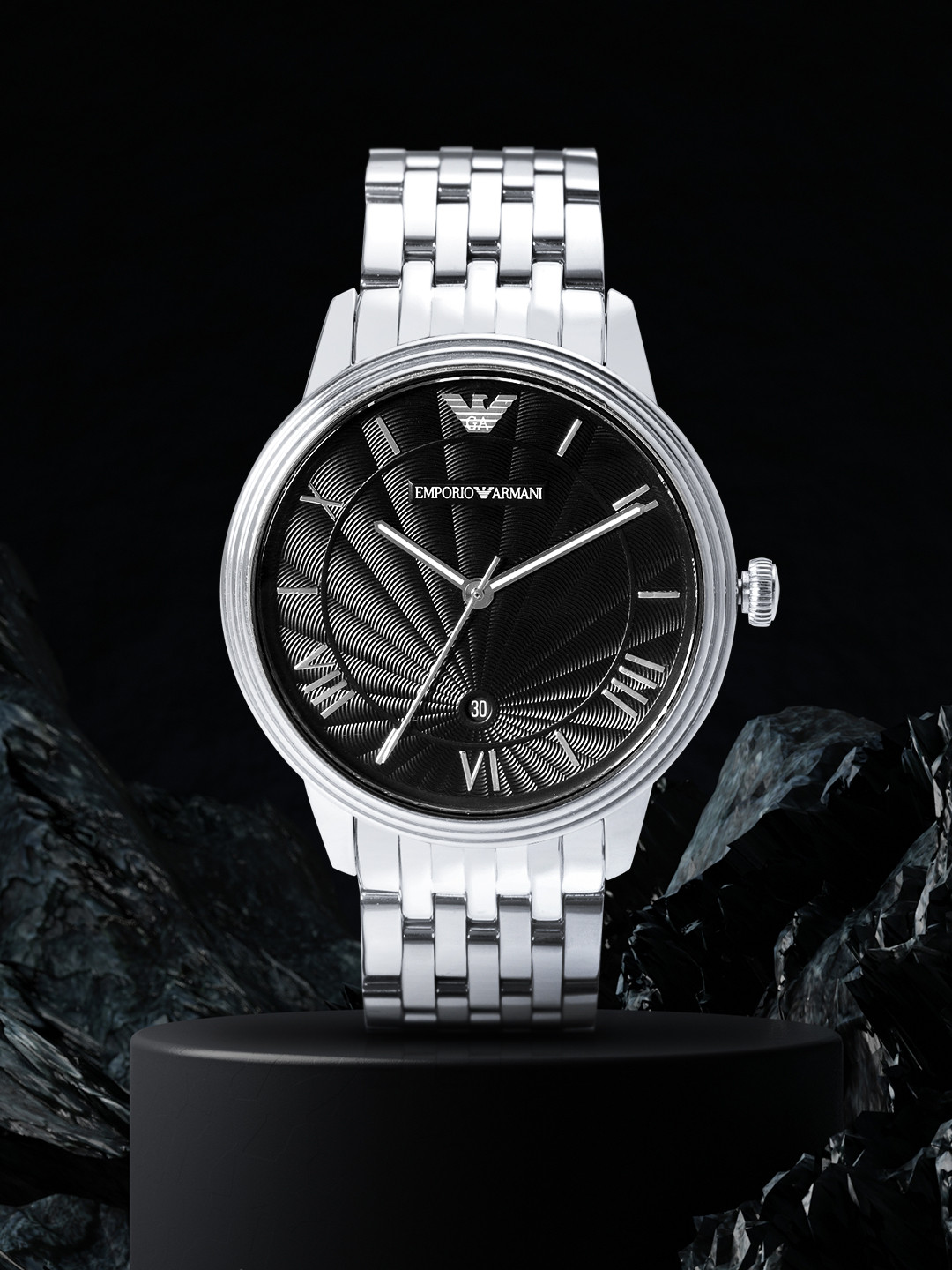 Buy Emporio Armani DINO Men Black Analogue Watch AR1614 - Watches for ...