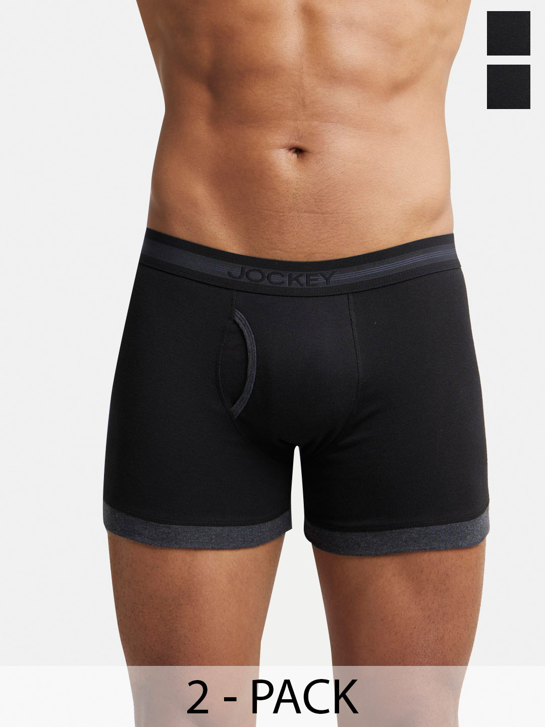 Buy Pack Of 2 Super Combed Cotton Rib Solid Boxer Brief With StayFresh ...