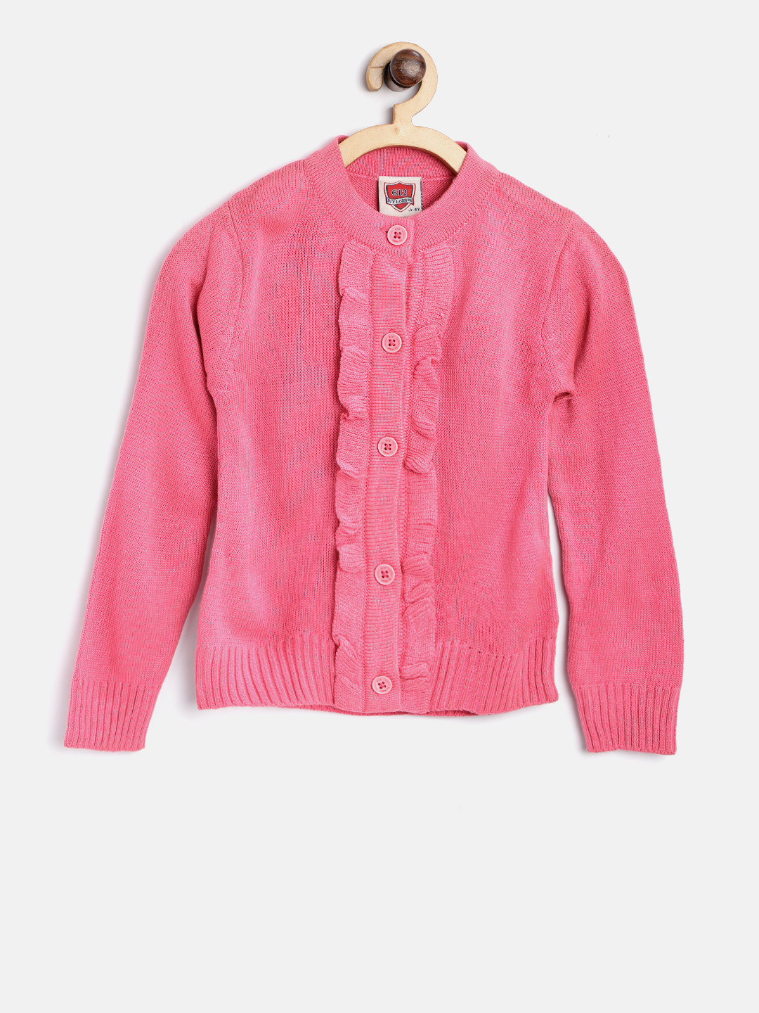 Buy 612 League Girls Pink Solid Cardigan - Sweaters for Girls 7288990 ...