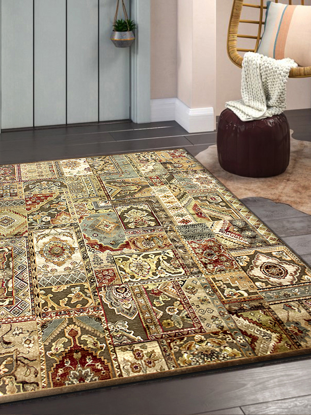 Buy OBSESSIONS Multicoloured Printed Carpet - Carpets for Unisex ...