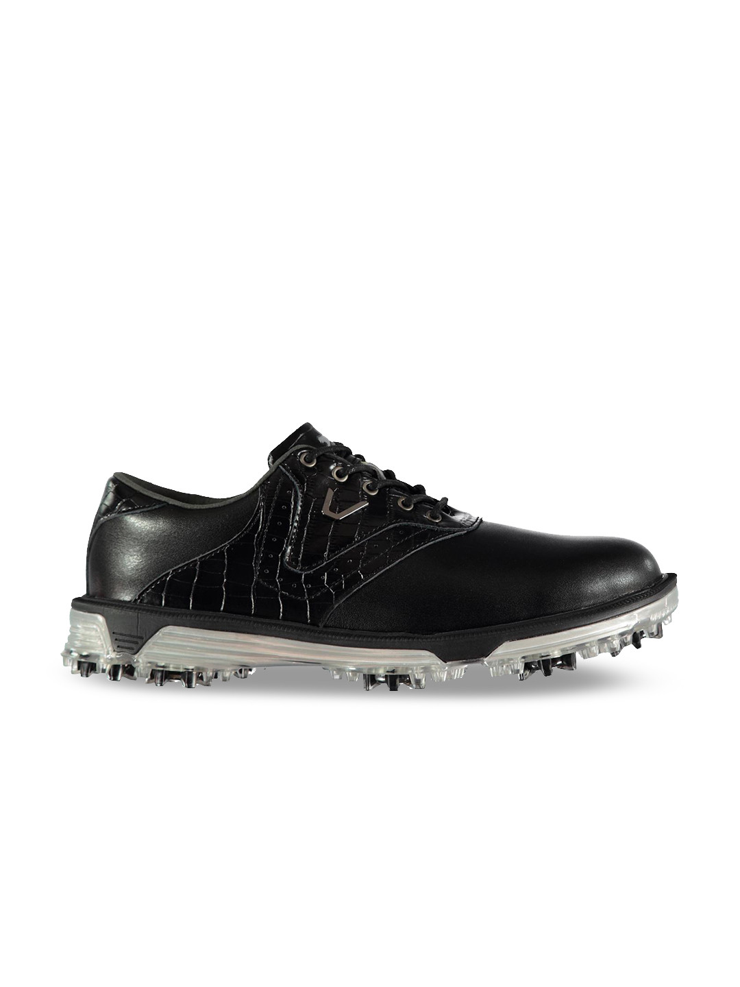 Buy Slazenger Men Black Leather Golf Shoes - Sports Shoes for Men ...