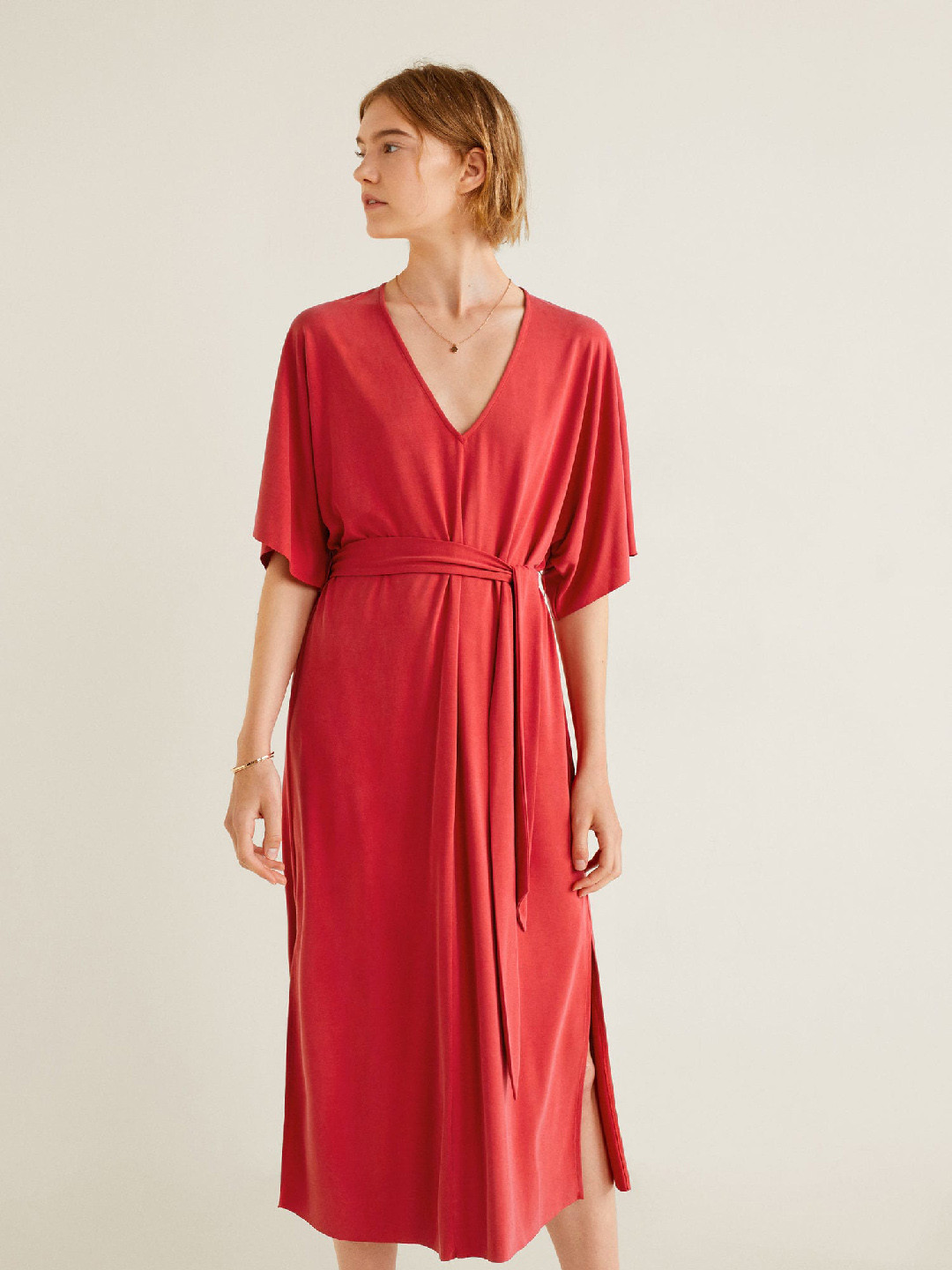 Buy MANGO Women Red Solid A Line Dress - Dresses for Women 7344280 | Myntra