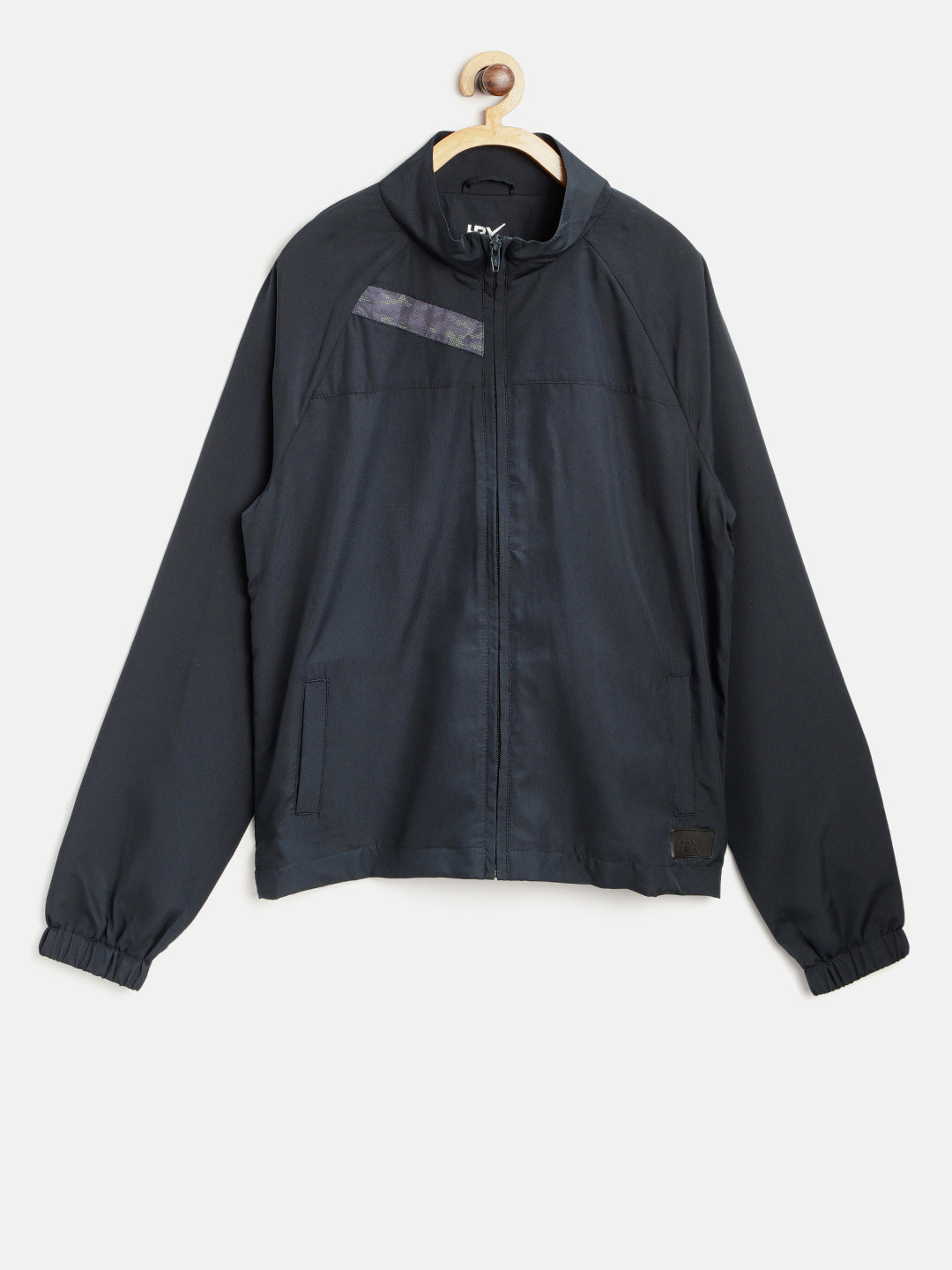 Buy HRX By Hrithik Roshan Boys Navy Blue Solid Windcheater Tailored ...