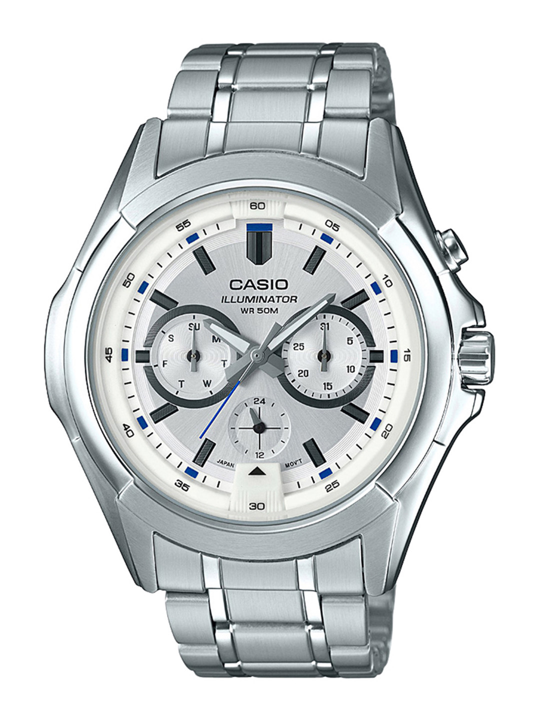 Buy CASIO Enticer Men White Multi Dial Watch MTP E204D 7AVDF A1472 ...