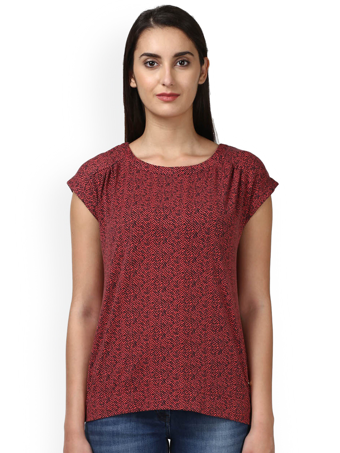 Buy Park Avenue Women Red Printed Top - Tops for Women 7372885 | Myntra