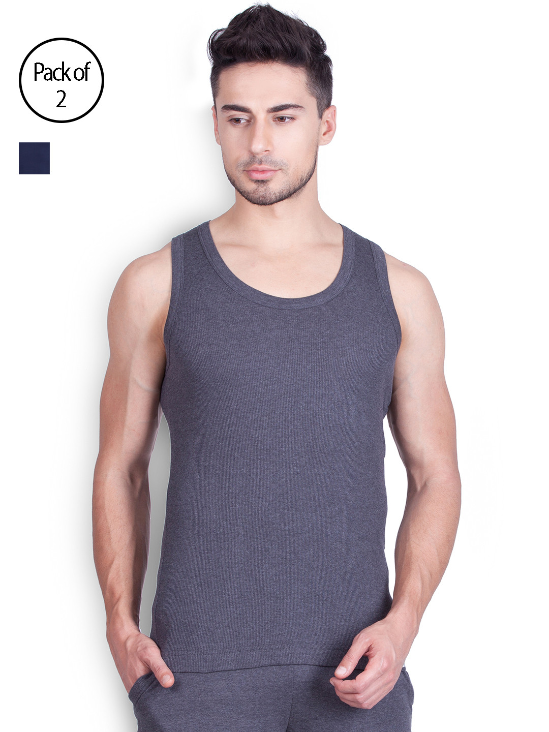 Buy ONN Men Pack Of 2 Comfort Vests NR323 - Innerwear Vests for Men ...