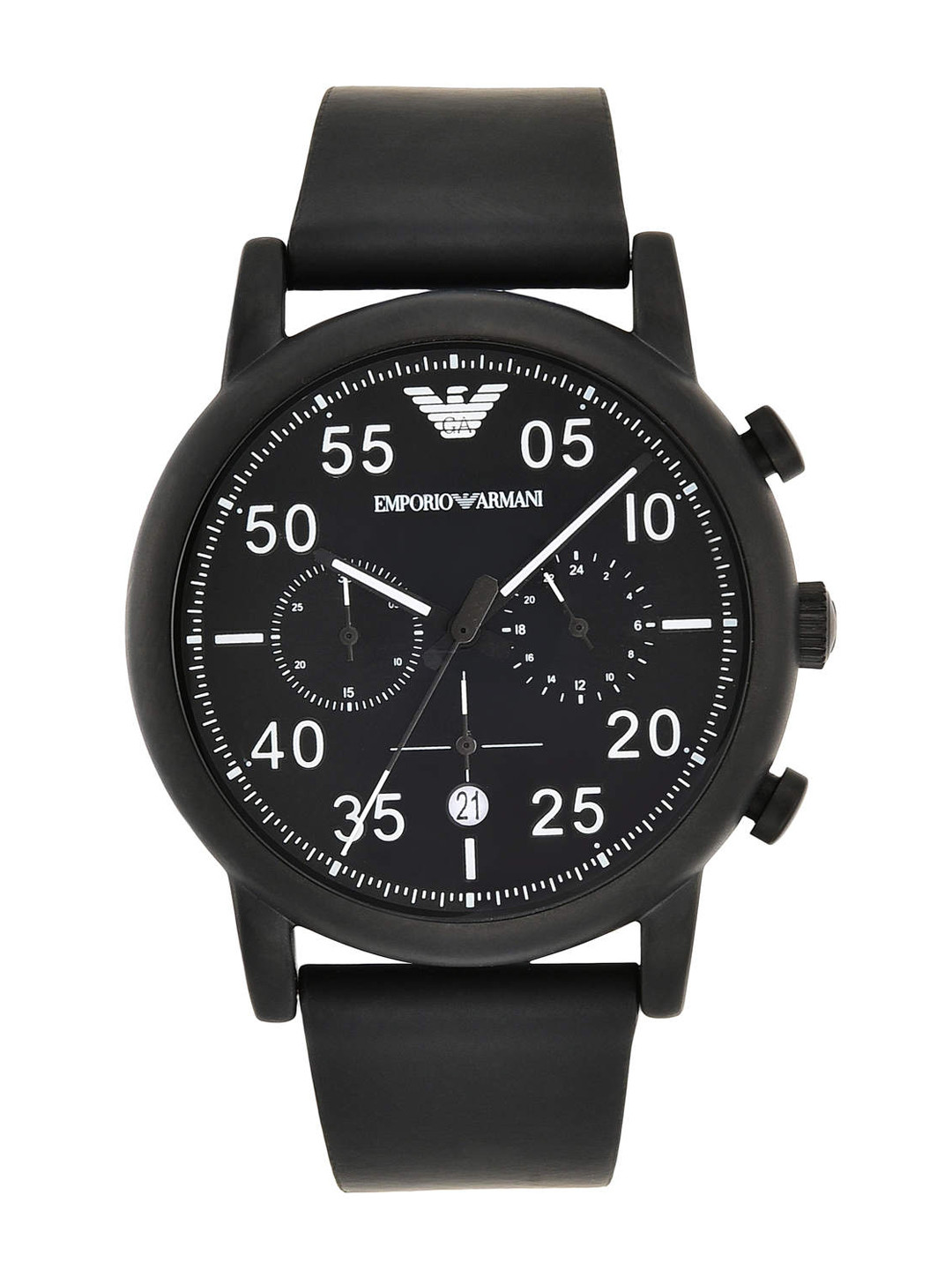 Buy Emporio Armani Men Black Leather Analogue Watch AR11133 - Watches ...