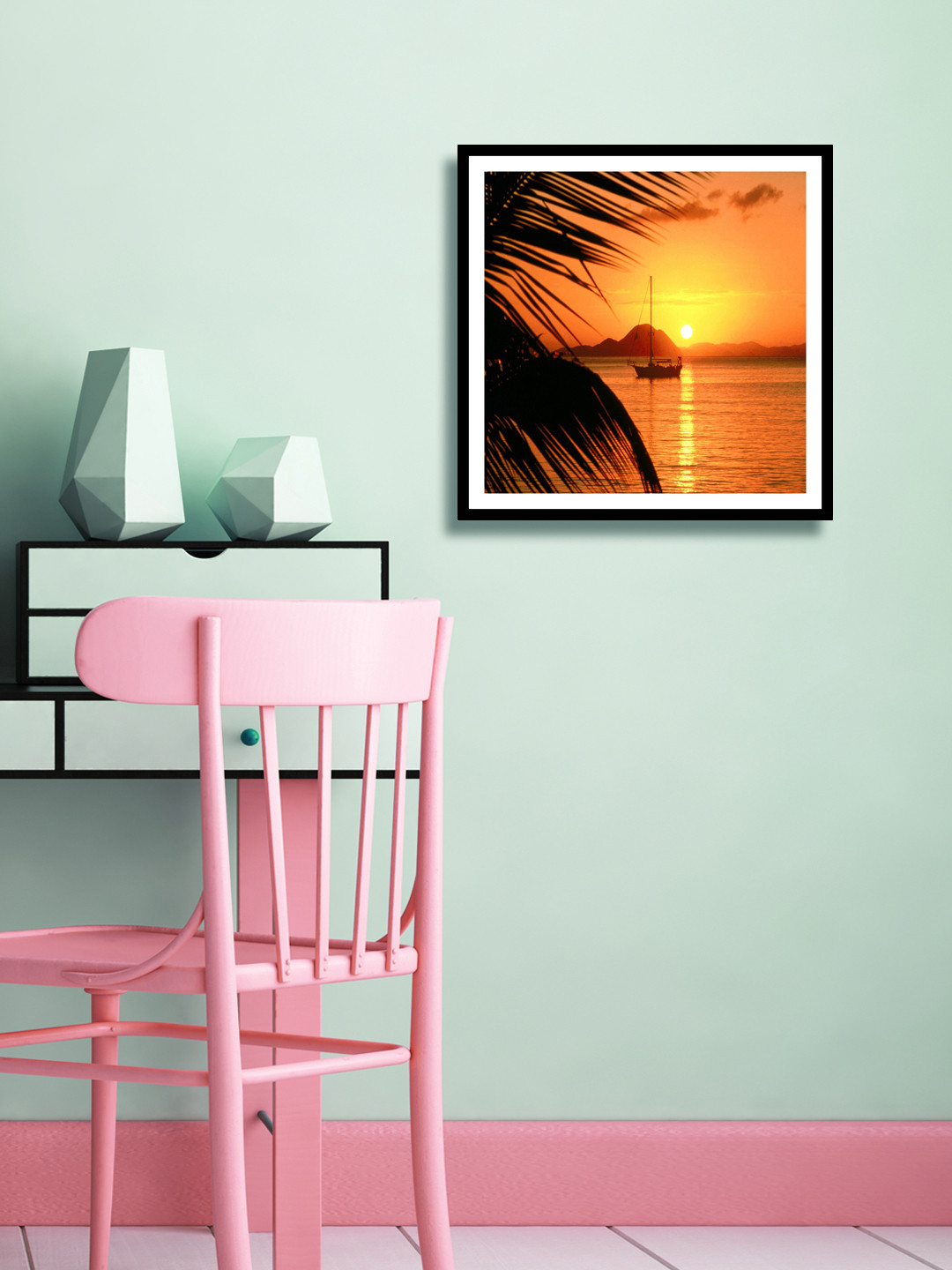 Buy 999Store Multicoloured Sunset Wall Painting - Wall Art for Unisex ...