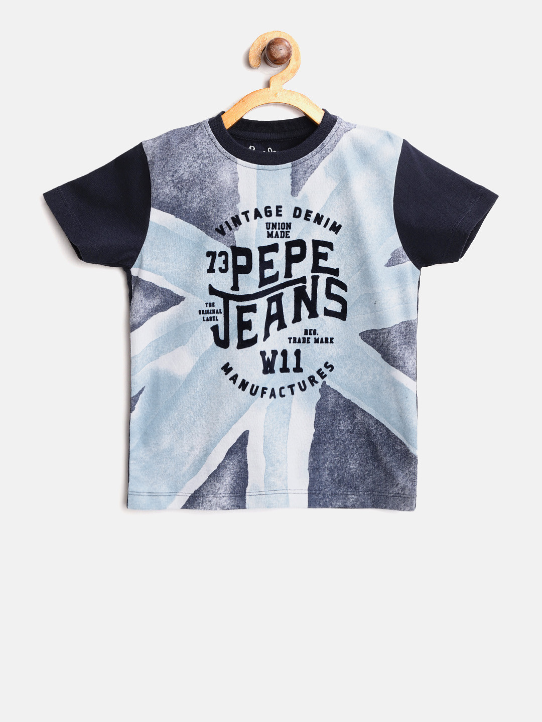 Buy Pepe Jeans Boys Blue Printed Round Neck T Shirt - Tshirts for Boys ...
