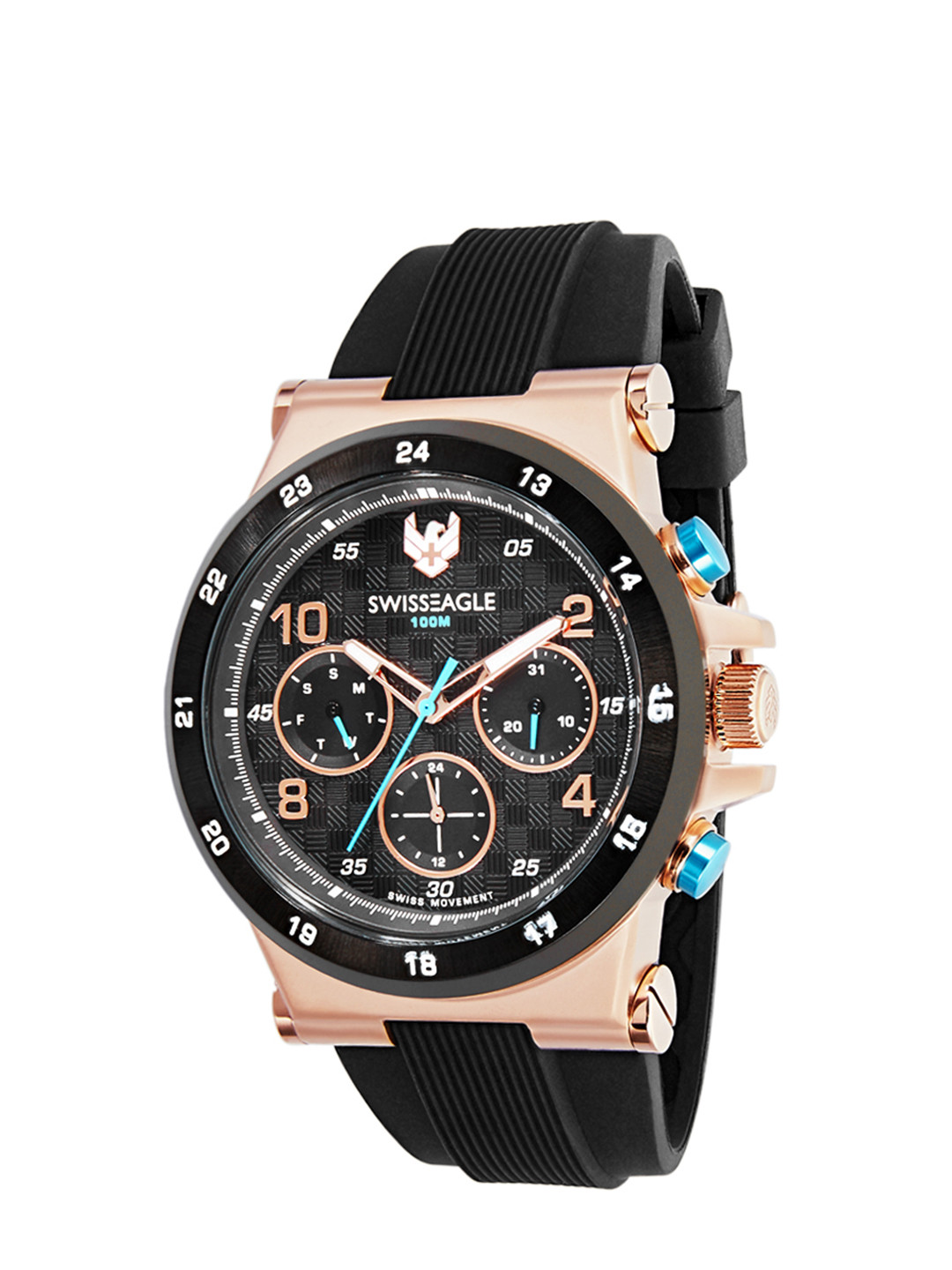 Buy Swiss Eagle Men Black Analogue Watch SE 9146 03 - Watches for Men ...