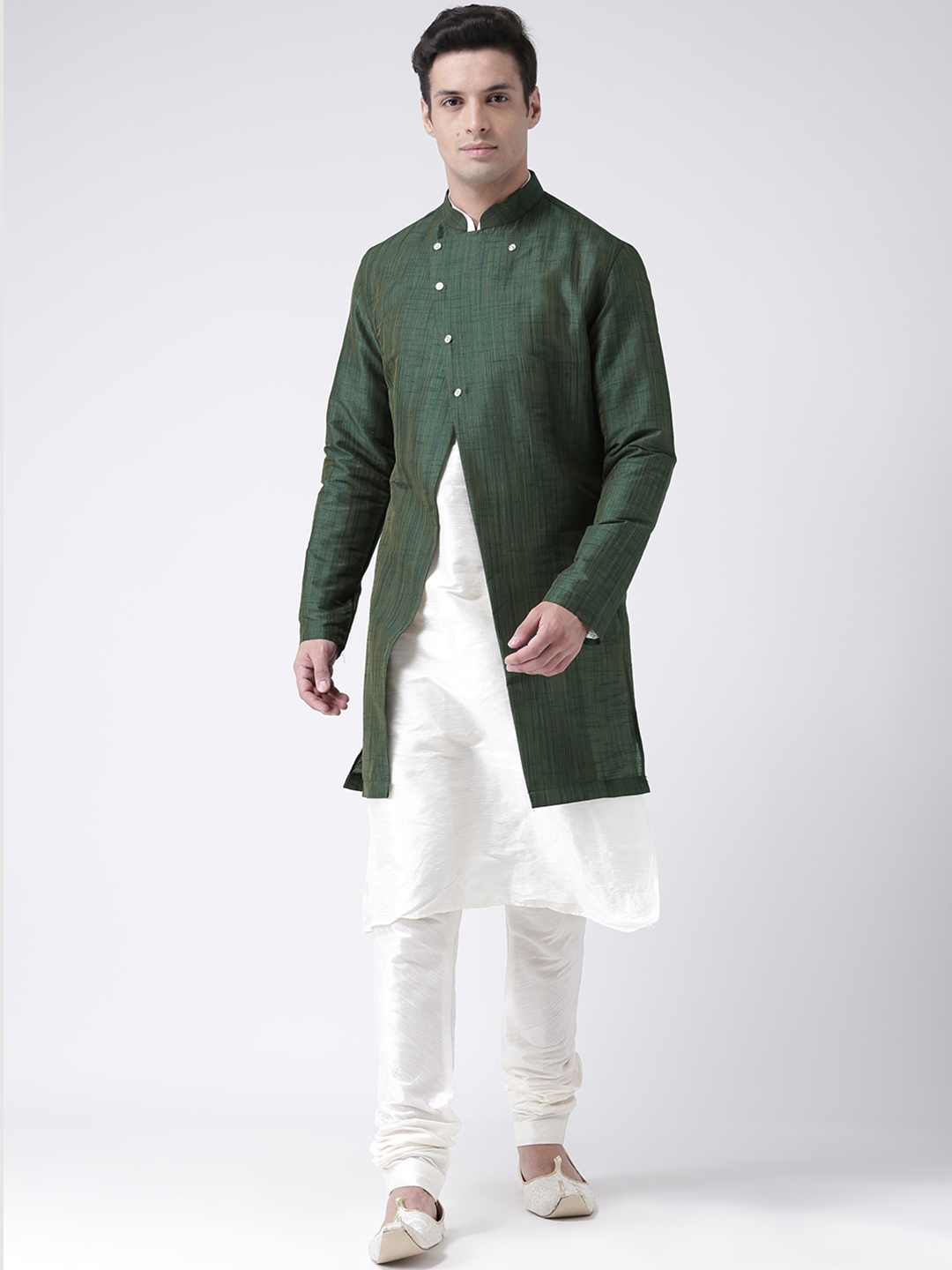 Buy DEYANN Men Green & Off White Sherwani Set - Sherwani for Men ... Buy DEYANN Men Green & Off White Sherwani Set - Sherwani for Men ...