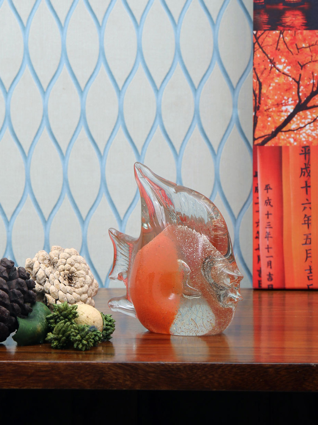 Buy Athome By Nilkamal Orange Fish Showpiece - Showpieces for Unisex ...