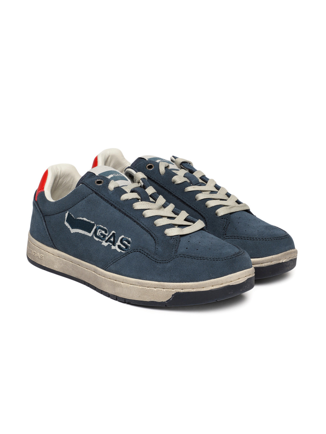 Buy GAS Men Navy Blue Suede Sneakers - Casual Shoes for Men 7441751 ...