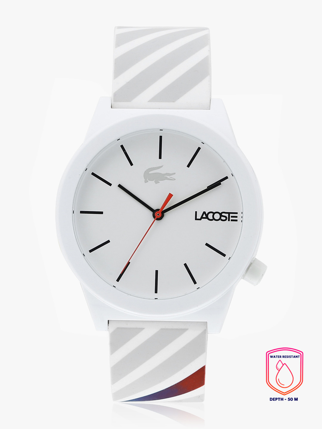 Buy Lacoste Men White Analogue Watch 2010935 - Watches for Men 7443058 | Myntra