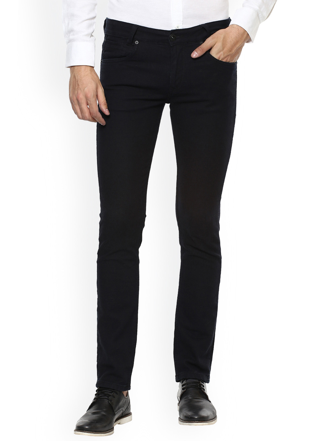 Buy Mufti Men Black Slim Fit Mid Rise Clean Look Stretchable Jeans ...