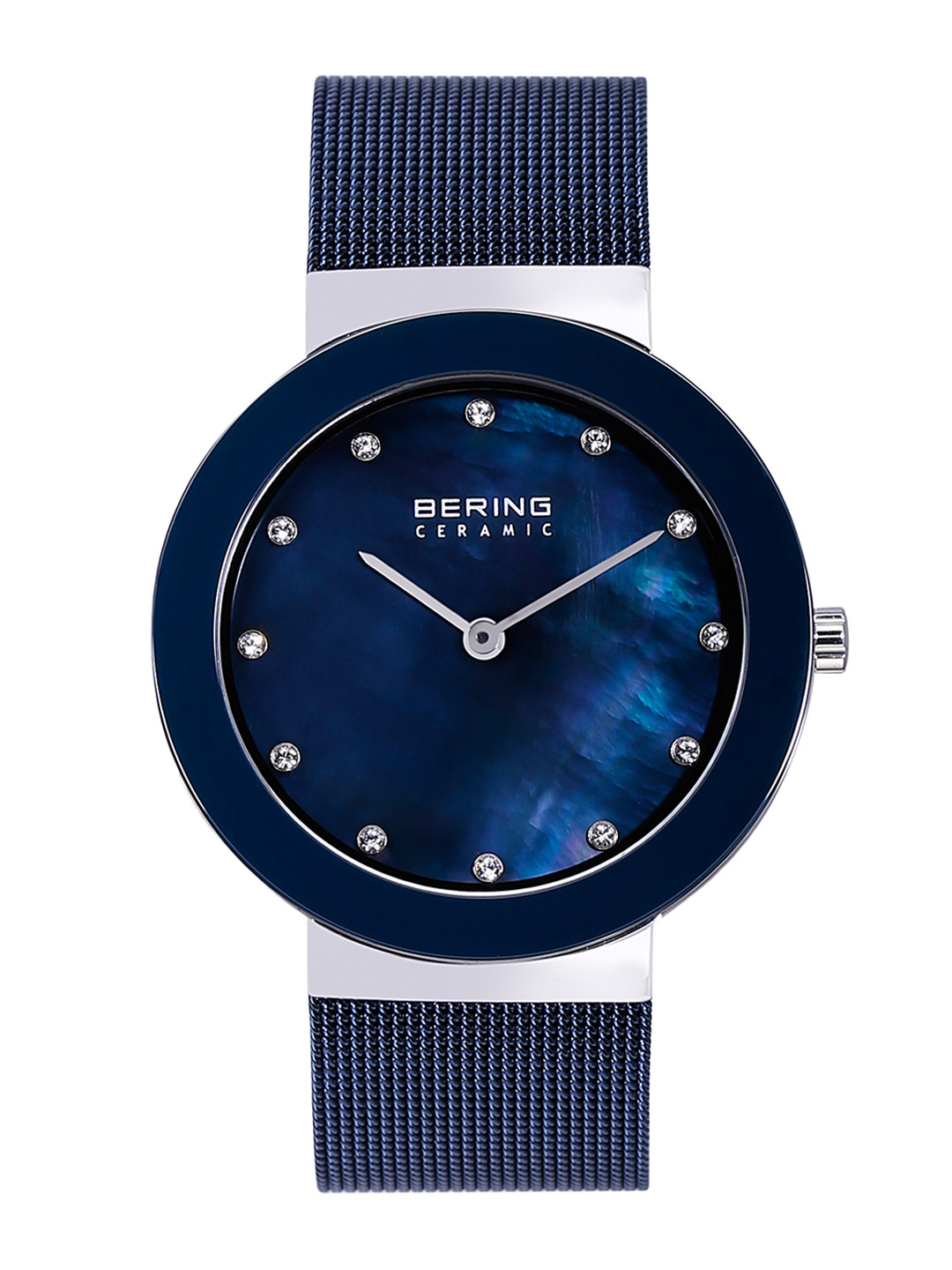 Buy BERING Women Blue Ceramic Sapphire Crystal Watch 11435 387 ...