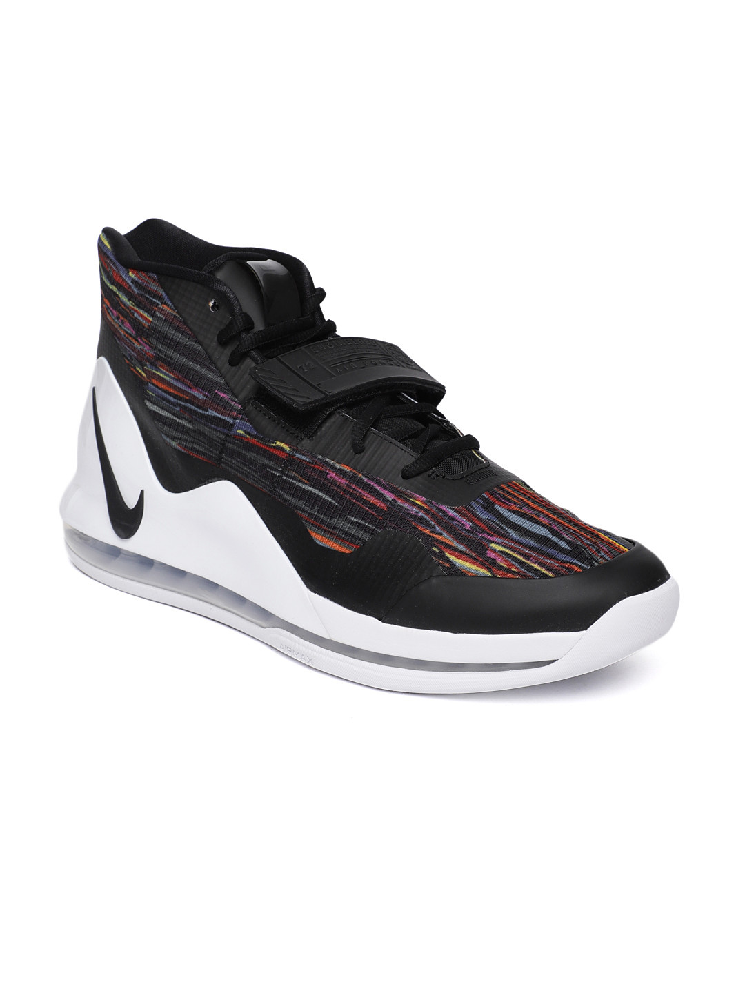 Buy Nike Men Black Synthetic Mid Top Basketball Shoes - Sports Shoes ...