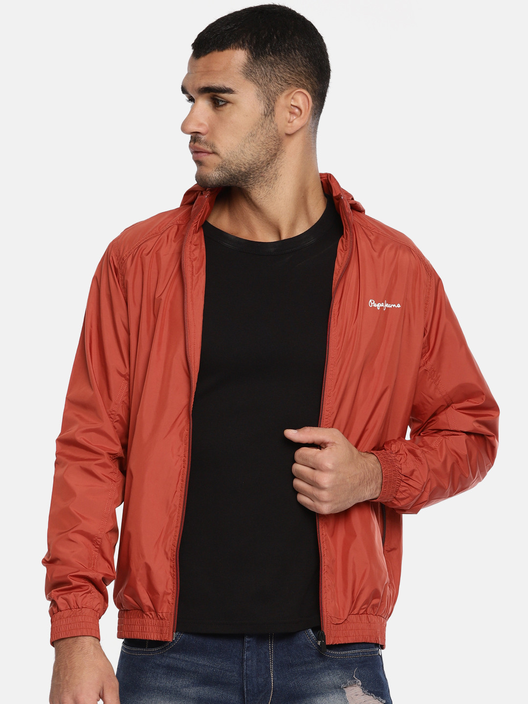Buy Pepe Jeans Men Rust Orange Solid Bomber - Jackets for Men 7488961 ...