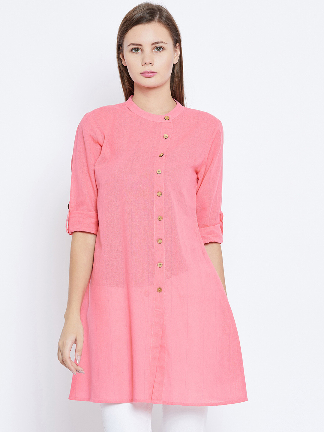 Buy Ruhaans Pink Solid Tunic - Tunics for Women 7510012 | Myntra
