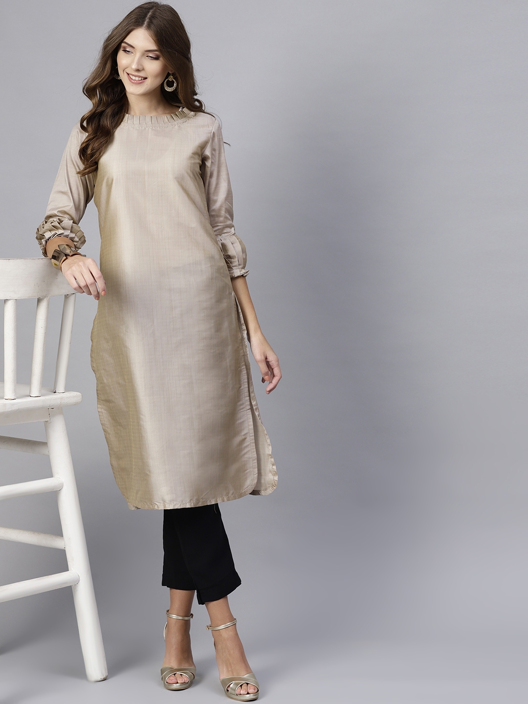 Buy Inddus Women Grey Solid A Line Kurta - Kurtas for Women 7547997 ... Buy Inddus Women Grey Solid A Line Kurta - Kurtas for Women 7547997 ...