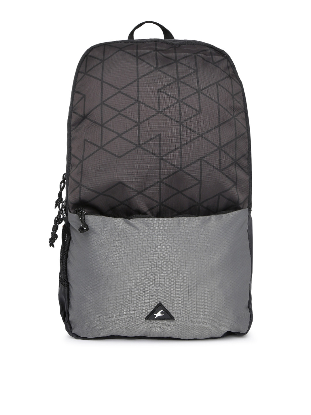 Buy Fastrack Men Grey Geometric Backpack - Backpacks for Men 7559879 ...
