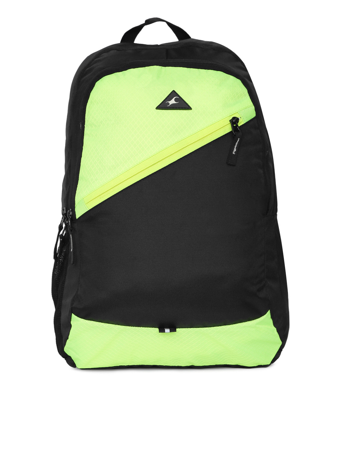 Buy Fastrack Men Green & Black Colourblocked Backpack - Backpacks for ...